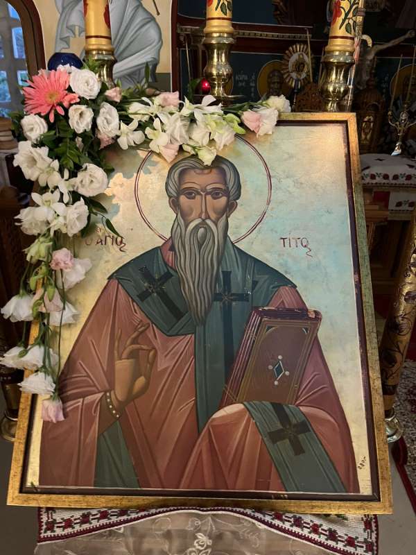 Η εορτή του Αγίου Αποστόλου Τίτου στο Επισκοπικό Παρεκκλήσιο της Ιεράς ...